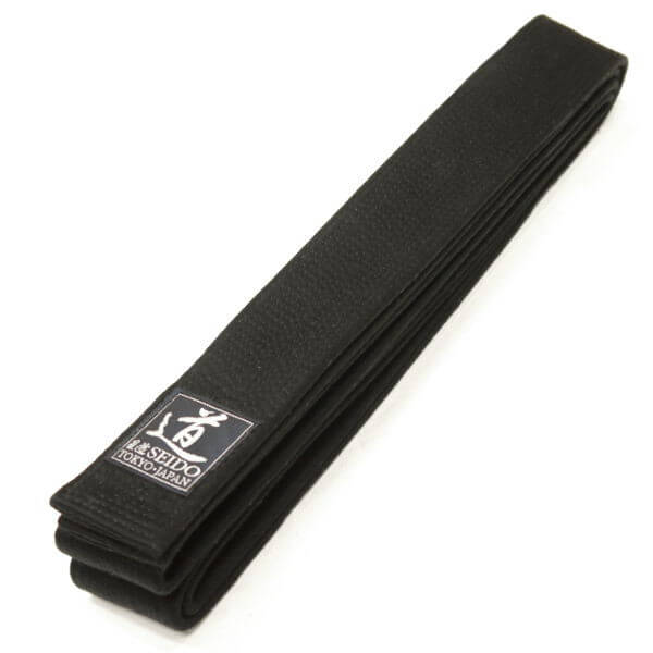 Satin Cotton Black Belt "Shushi"